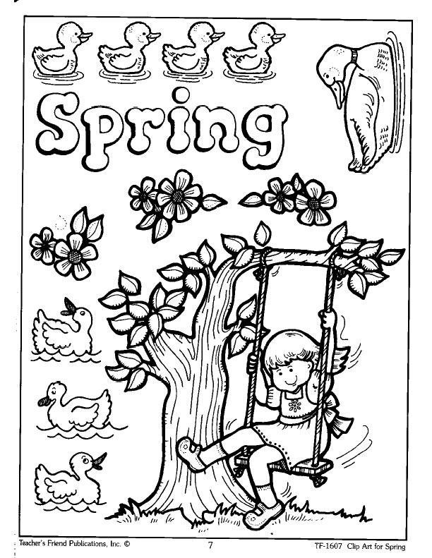 TRASTEANDO EN SEGUNDO: Ficha para colorear: Primavera, Spring